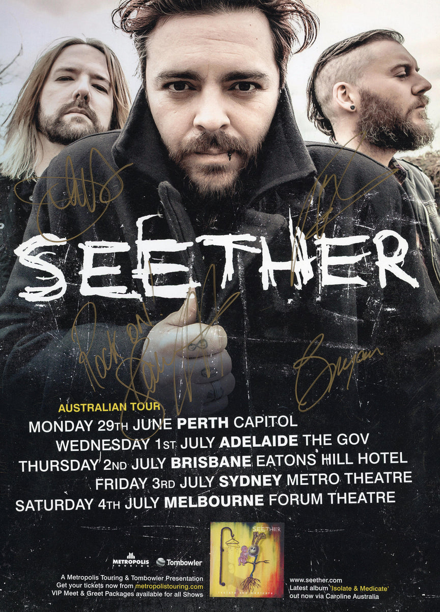 Seether Signed Poster 2015 – viciousthreadsstore